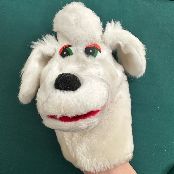 Toys | Vintage White Dog Hand Puppet | Poshmark